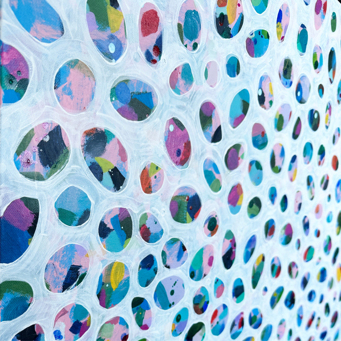 Rainbow Rockpool II - Colourful Abstract Coastal Painting – Jennifer Bell