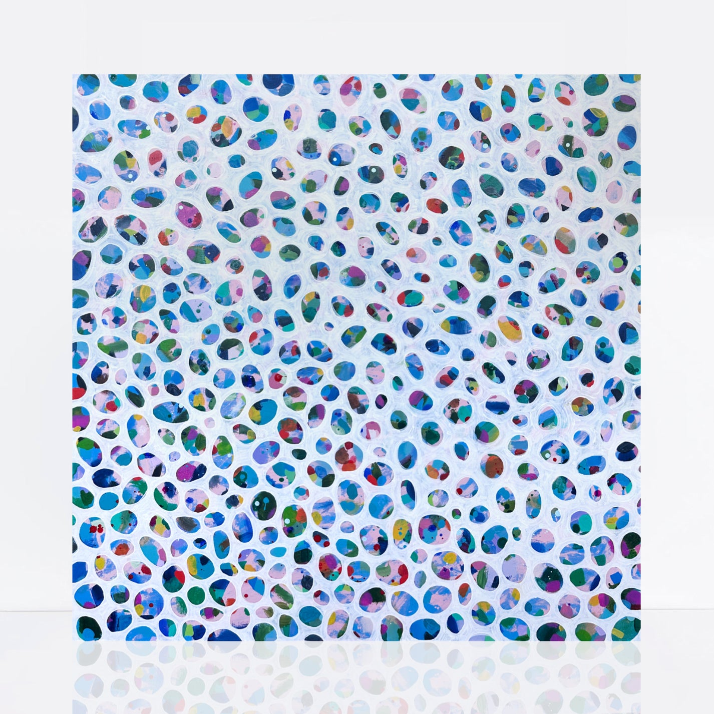 Rainbow Rockpool II - Colourful Abstract Coastal Painting – Jennifer Bell