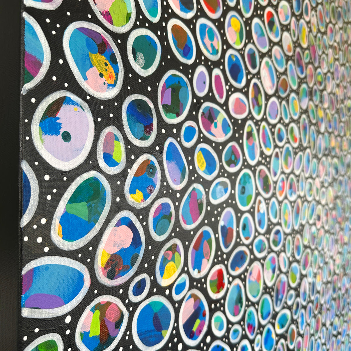 Rainbow Rockpool - Abstract Nature-Inspired Painting – Jennifer Bell